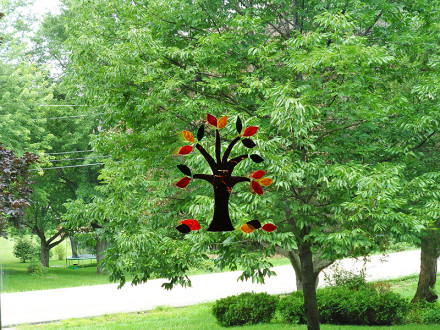 Fall Craft: Tree Window Clings · Kix Cereal