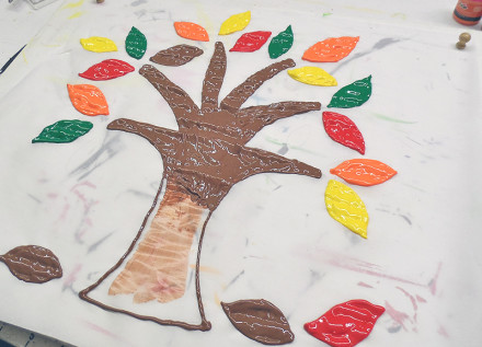 Fall Craft: Tree Window Clings · Kix Cereal