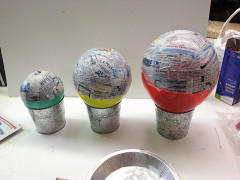 Paper Mache Super Bowl Craft · Kix Cereal