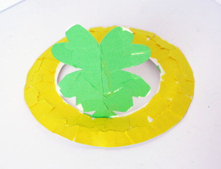 Four Leaf Clover Paper Plate Crown · Kix Cereal